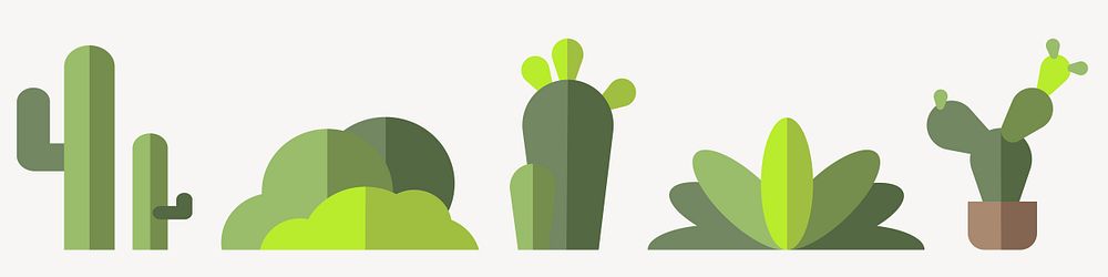 Vector illustration green cacti and | Free Vector - rawpixel