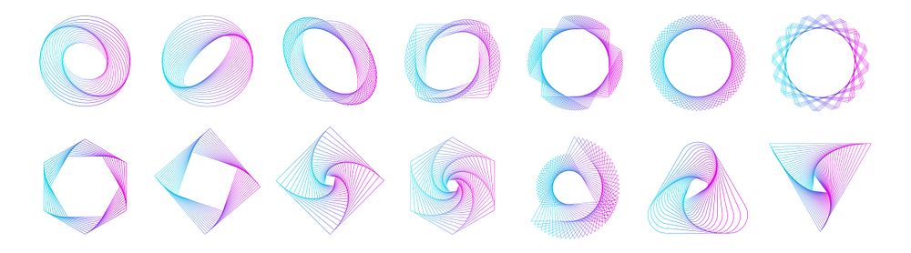 Set abstract geometric shapes gradient | Free Vector - rawpixel