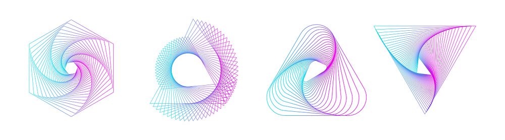 Abstract geometric shapes gradient colors | Free Vector - rawpixel