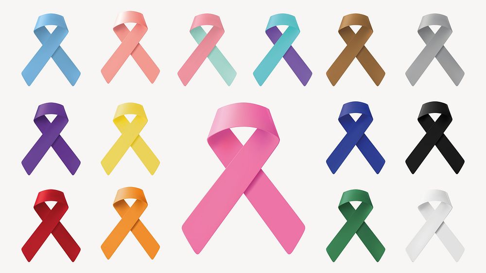 Various awareness ribbons multiple colors, | Free Vector - rawpixel