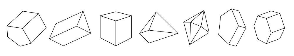 Outline geometric shapes including cubes, | Premium Vector - rawpixel