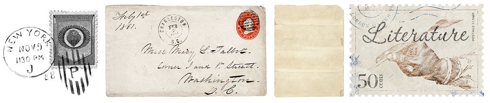 Vintage stamps and letters, featuring | Free Photo - rawpixel