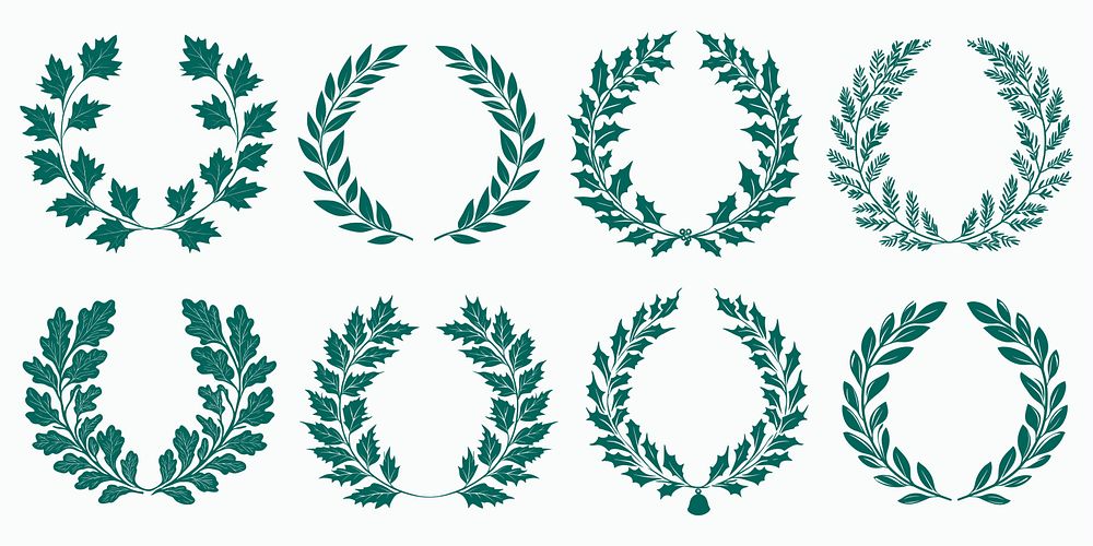 Elegant laurel wreath designs, element | Premium Vector - rawpixel