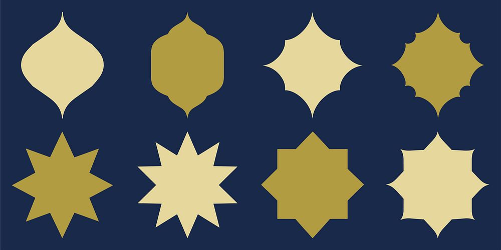 Ornate geometric star shapes, element | Premium Vector - rawpixel