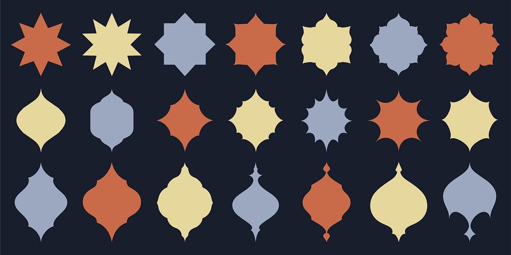 Colorful geometric star patterns, element | Premium Vector - rawpixel