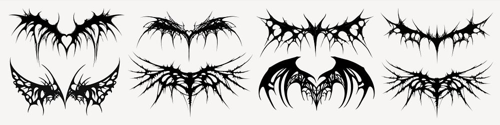 Intricate tribal bat wings designs, | Premium Vector - rawpixel