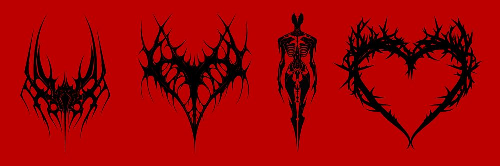 Gothic abstract tattoo designs, element | Premium Vector - rawpixel