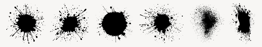 Abstract ink splatter designs, isolated | Premium Vector - rawpixel