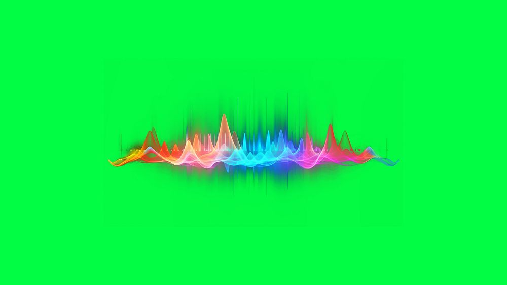 Colorful soundwave on green | Free Photo - rawpixel