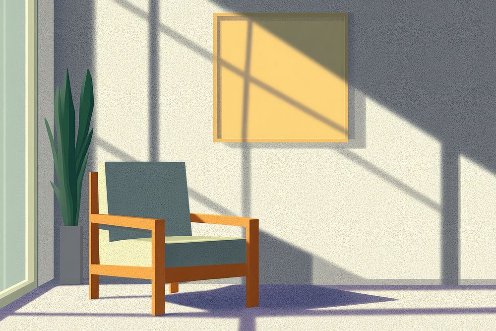 Random backdrop furniture chair plant. | Free Photo Illustration - rawpixel
