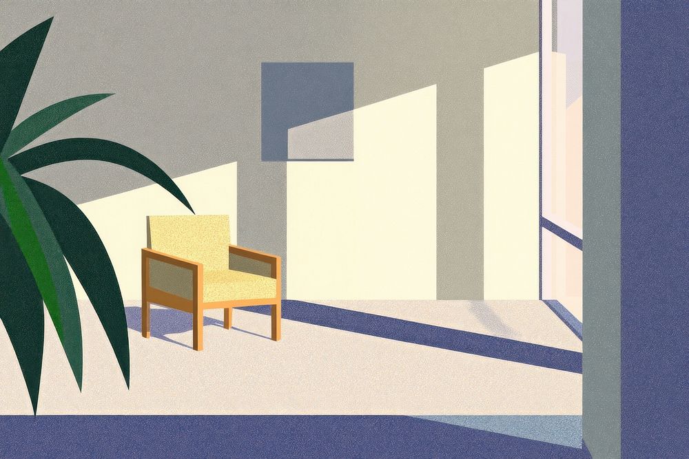 Random backdrop chair architecture minimalist | Free Photo Illustration ...