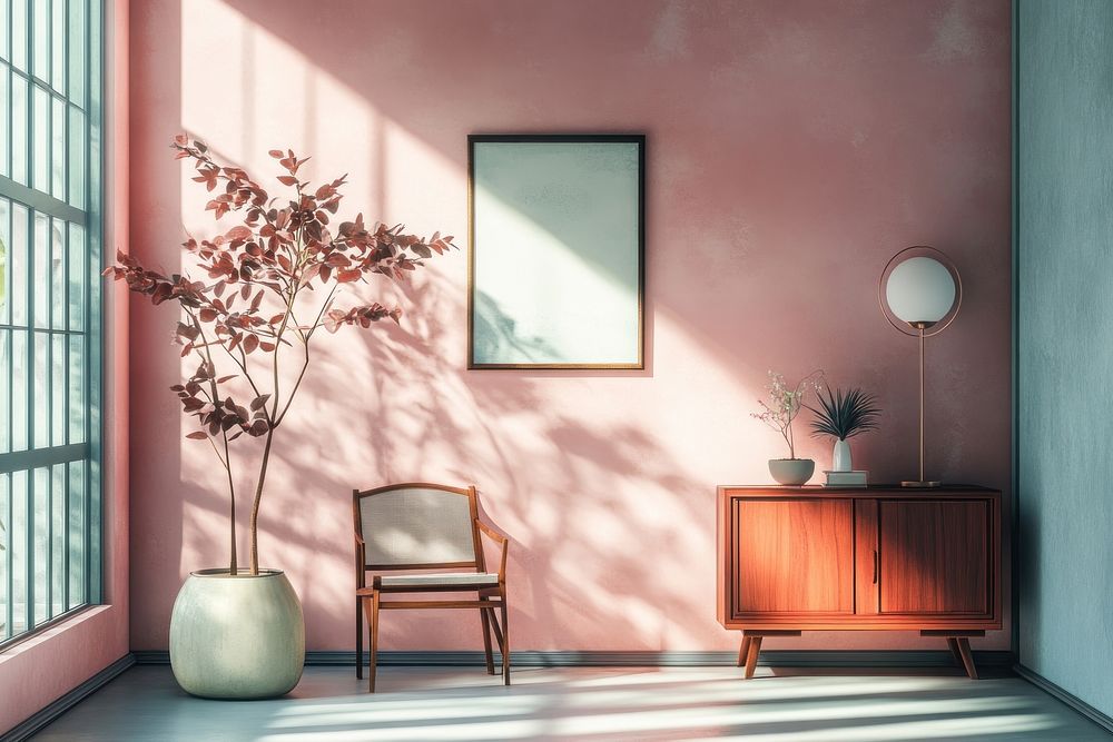 Random backdrop furniture chair plant. | Free Photo - rawpixel