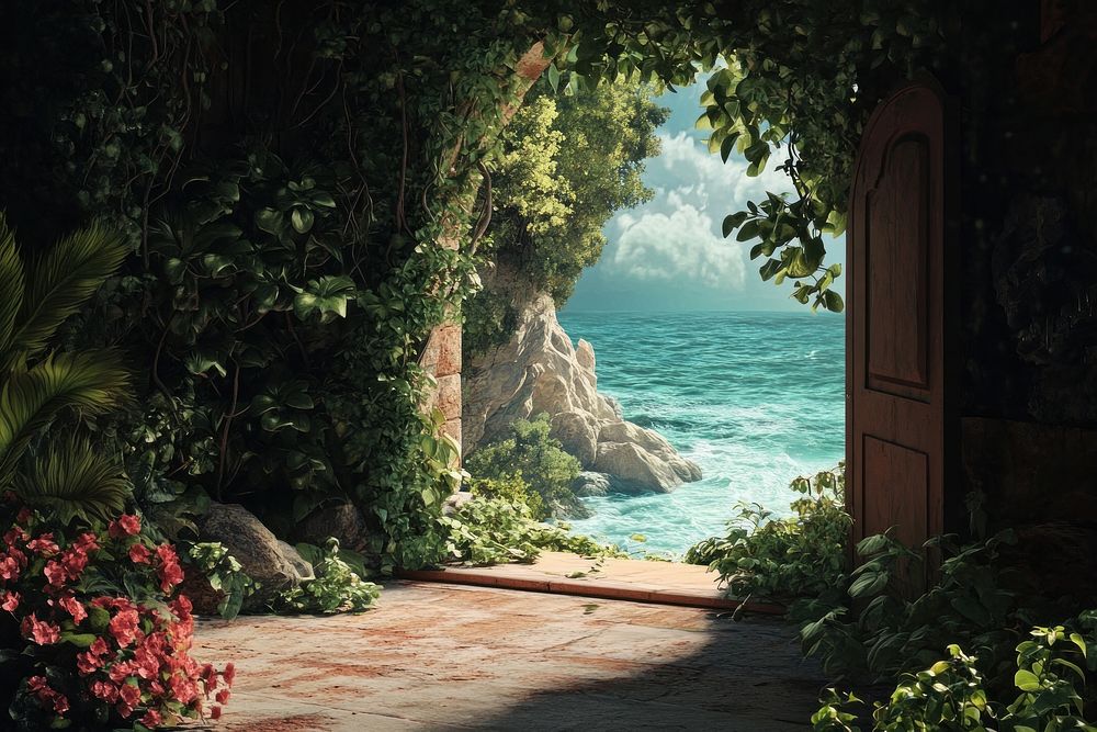 Random backdrop landscape tropical ocean. | Free Photo - rawpixel