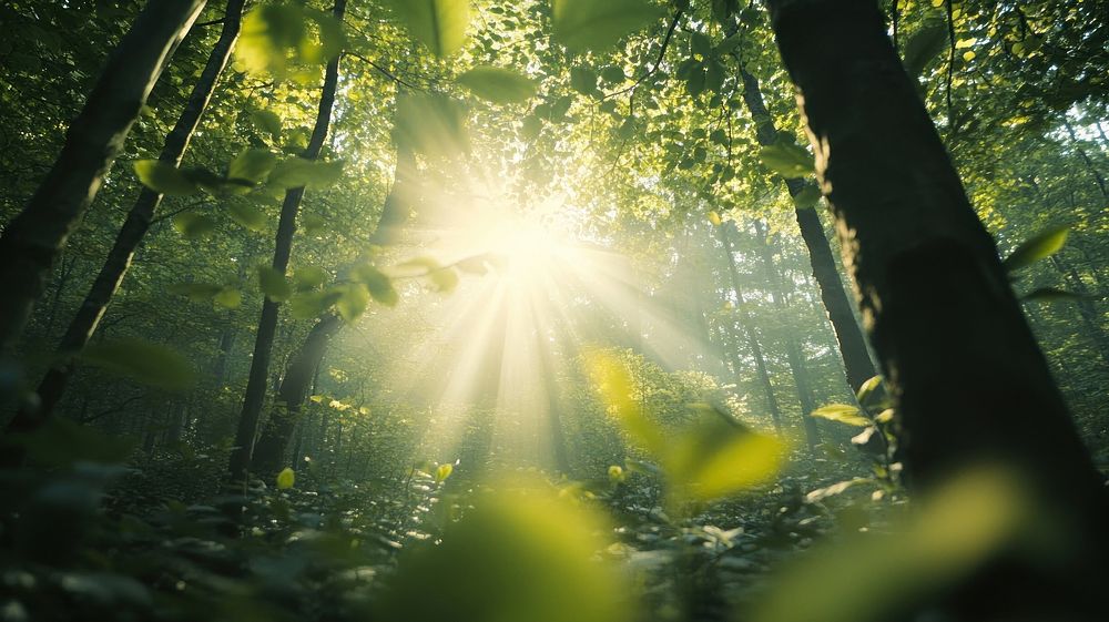 Beautiful green forest tall trees | Free Photo - rawpixel