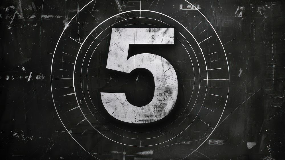 Countdown screen number texture retro. | Free Photo Illustration - rawpixel