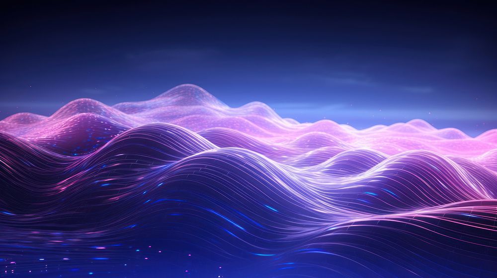 Glowing blue and pink line | Free Photo Illustration - rawpixel