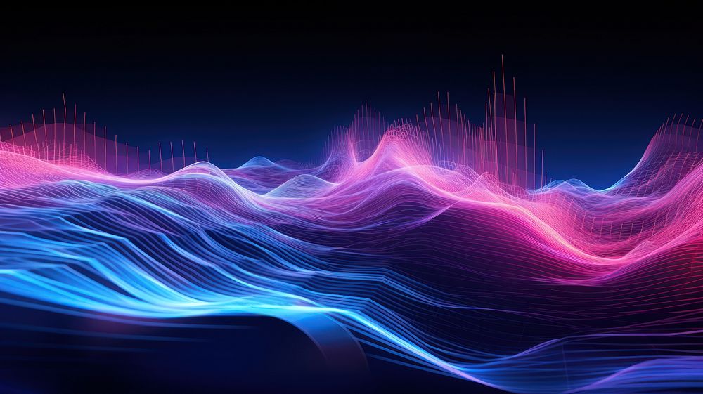 Glowing blue and pink line | Free Photo Illustration - rawpixel