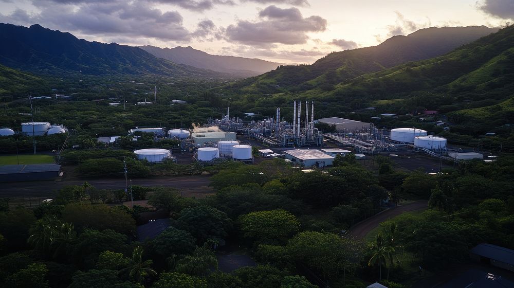 Industrial facility mountain factory. | Free Photo - rawpixel