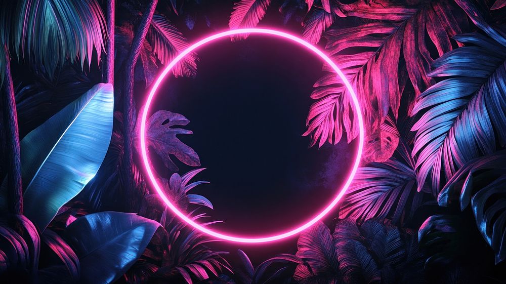 Background tropical jungle circle. | Free Photo Illustration - rawpixel