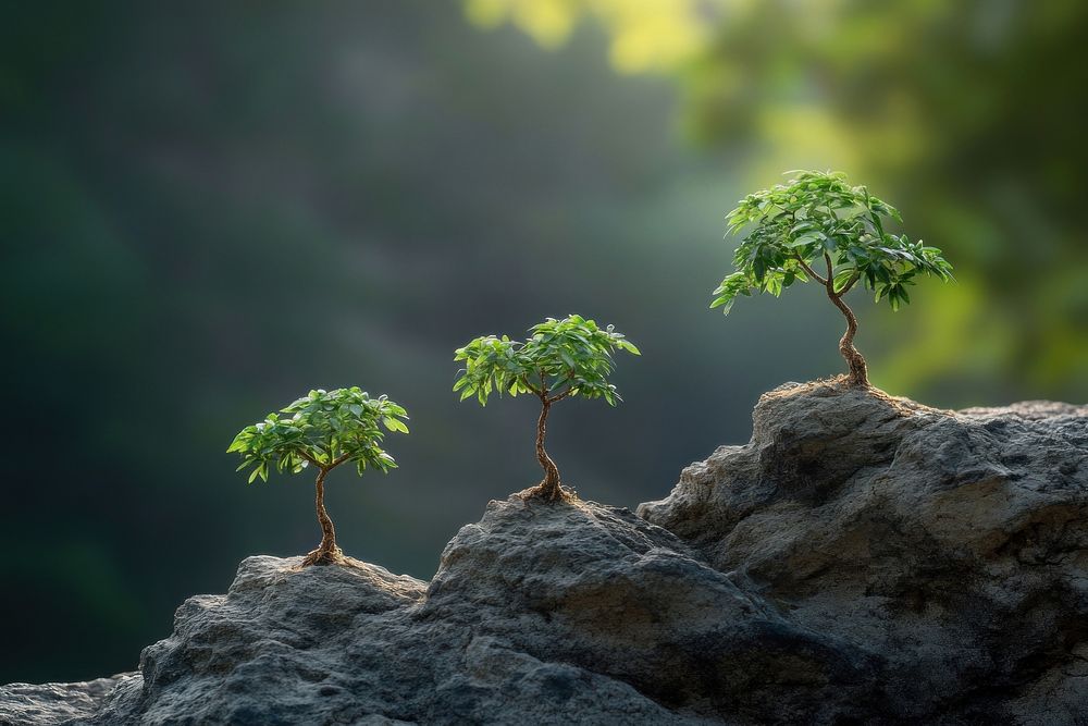 Tree Growth Three Steps trees | Free Photo - rawpixel