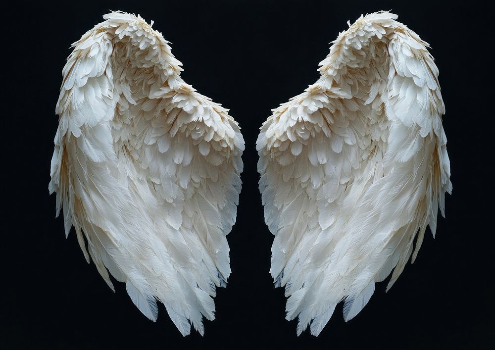 Feathery angel wings feathers symmetrical | Free Photo - rawpixel