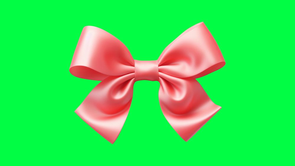 Elegant pink bow green screen | Free Photo - rawpixel