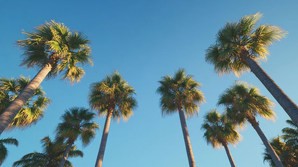 Palm trees sky tropical scenery. | Free Photo - rawpixel