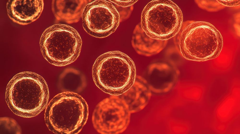 Microscope red circle cells glowing | Free Photo Illustration - rawpixel