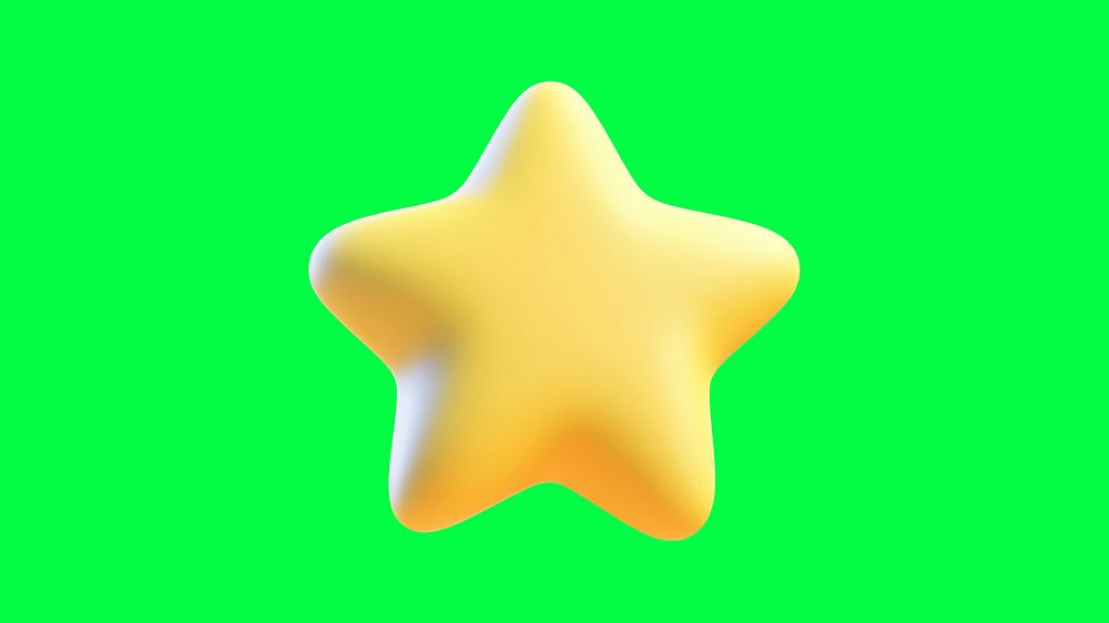Bright 3D star green screen | Free Photo - rawpixel
