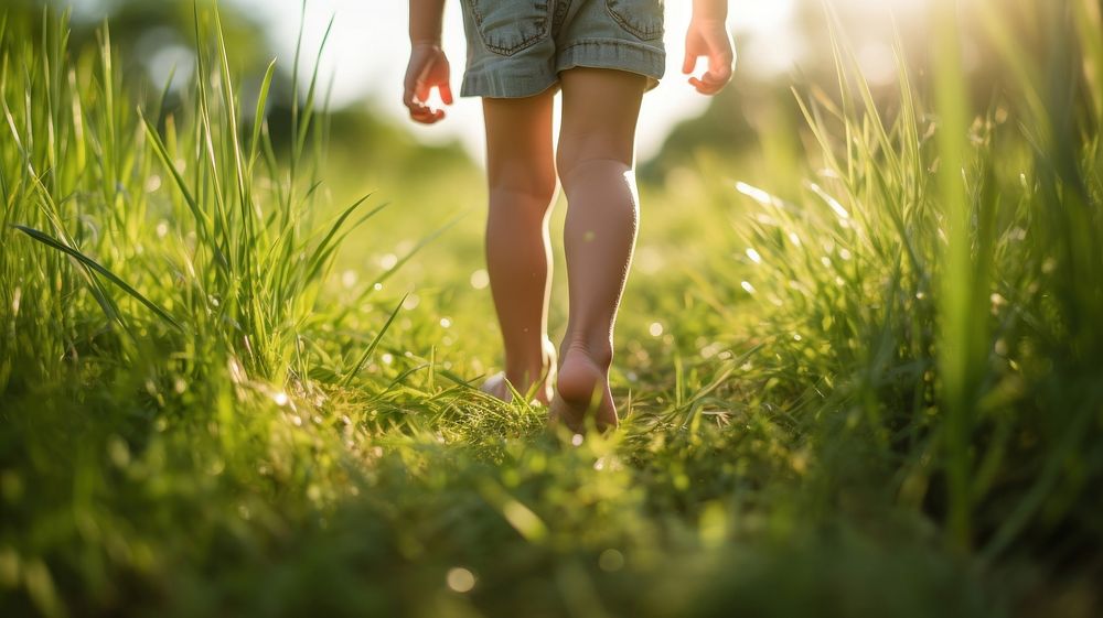 Walking grass barefoot exploration. | Free Photo - rawpixel