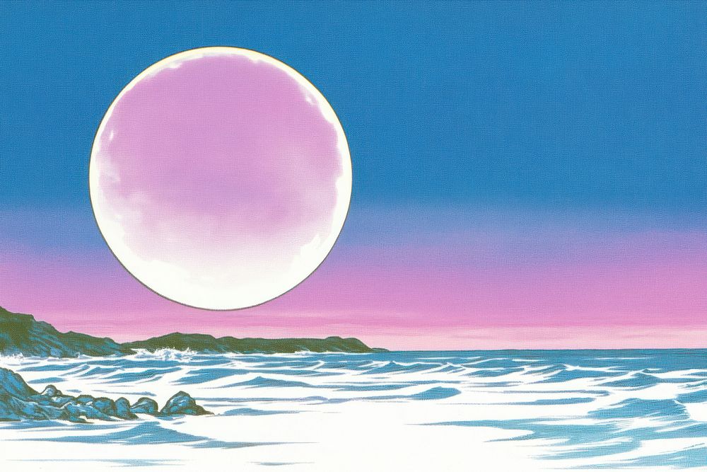 Full moon backdrop scenery night | Free Photo Illustration - rawpixel