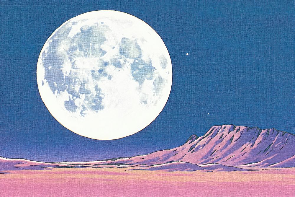 Full moon backdrop night astronomy | Free Photo Illustration - rawpixel