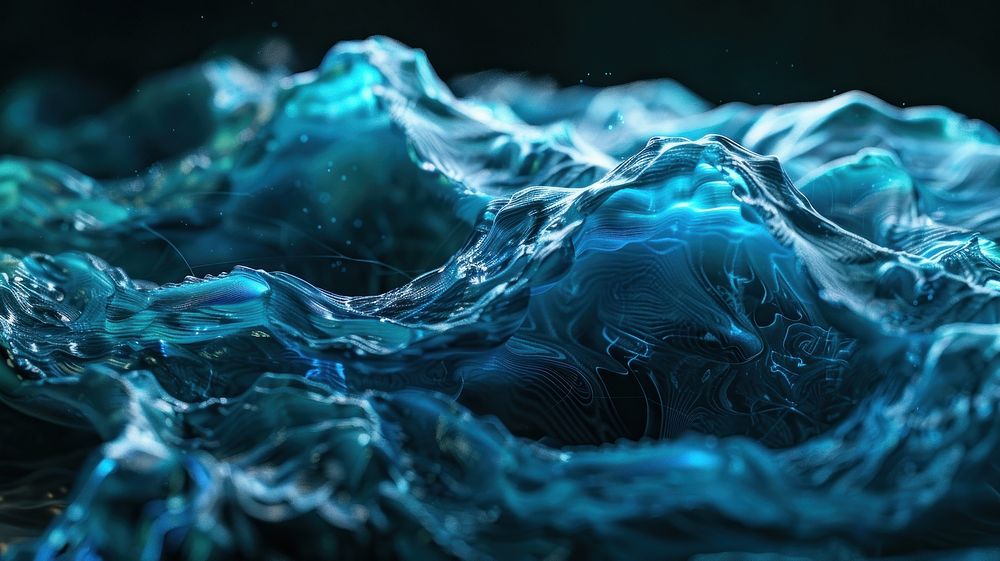 Flowing data waves abstract digital | Free Photo Illustration - rawpixel