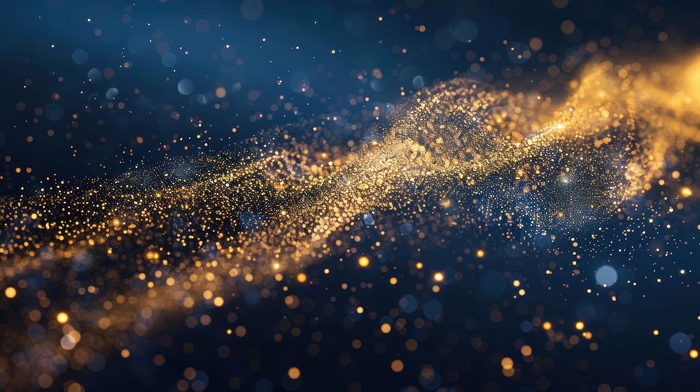 Minimal effect golden particles glowing | Free Photo Illustration - rawpixel