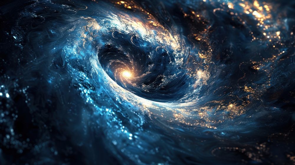 Minimal effect golden particles universe | Free Photo Illustration ...