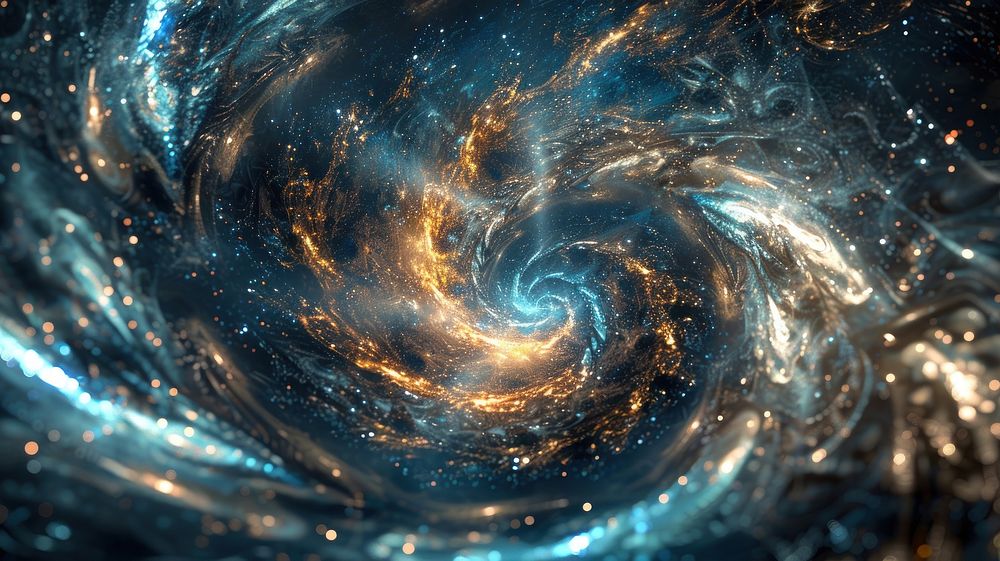 Minimal effect golden particles universe | Free Photo Illustration ...