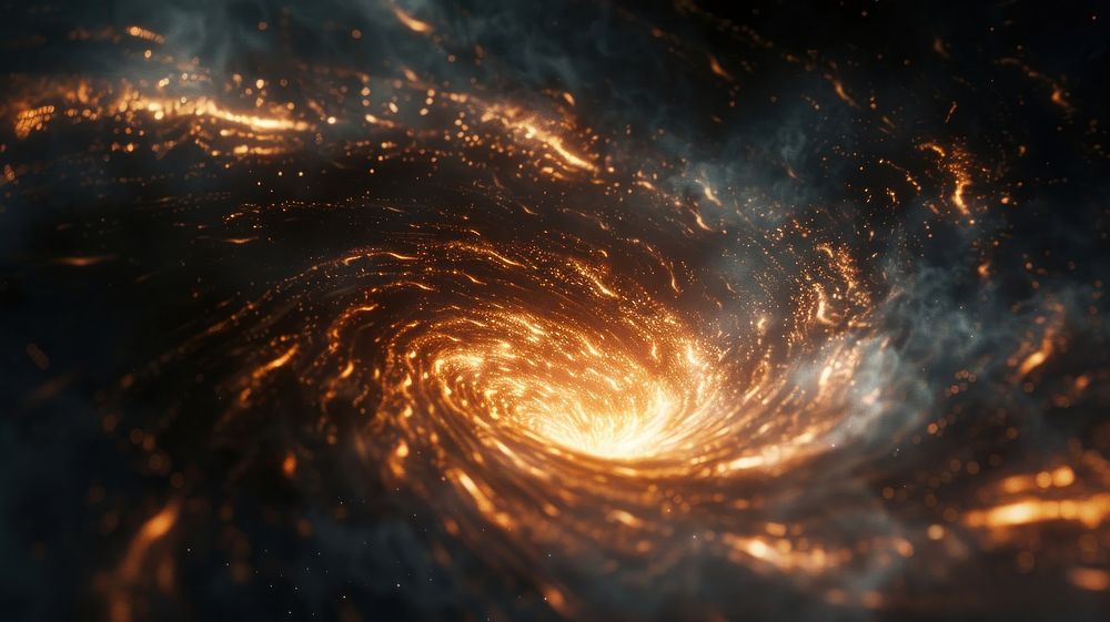 Minimal effect golden particles universe | Free Photo Illustration ...