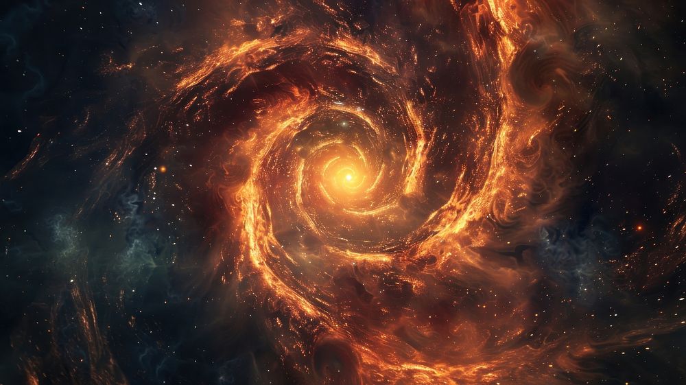 Minimal effect golden particles universe | Free Photo Illustration ...