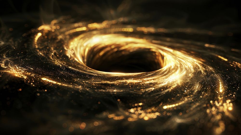 Minimal effect golden particles space | Free Photo Illustration - rawpixel