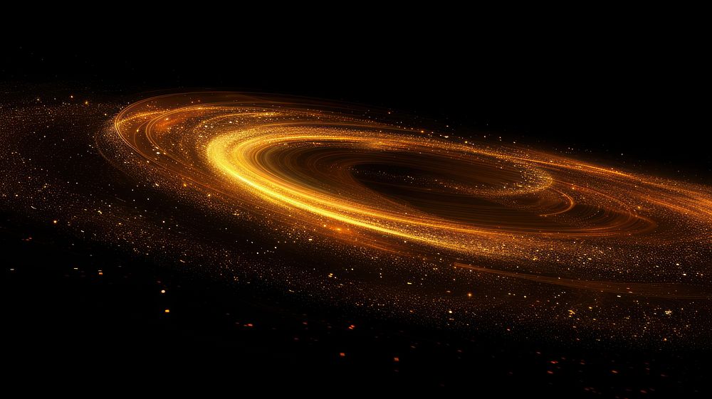 Minimal effect golden particles universe | Free Photo Illustration ...