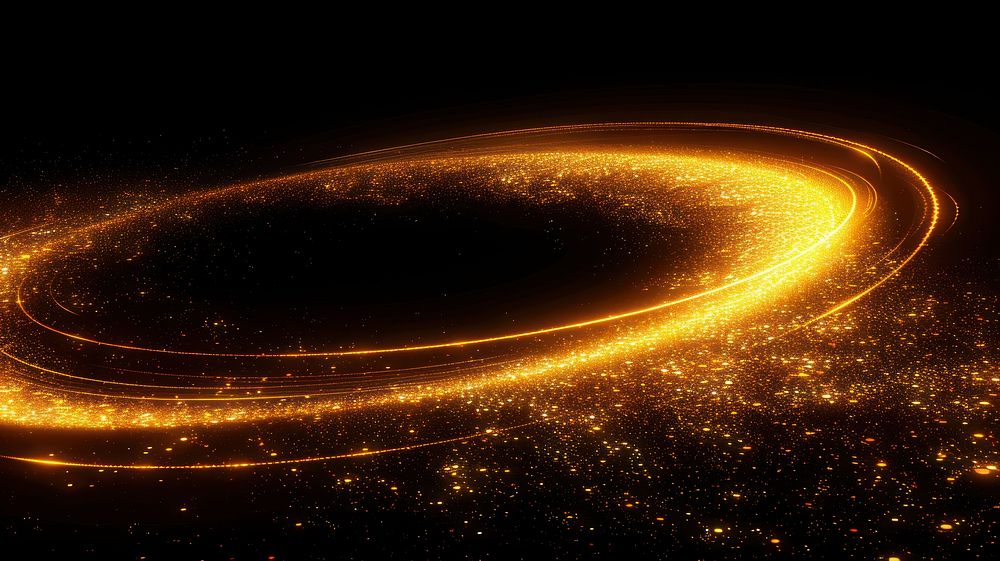Minimal effect golden particles universe | Free Photo Illustration ...