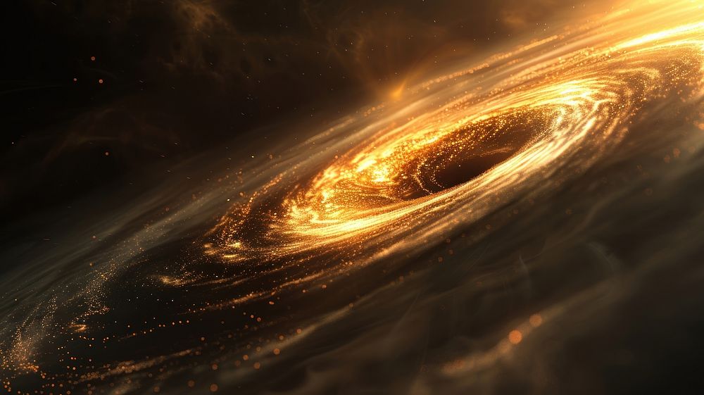 Minimal effect golden particles universe | Free Photo Illustration ...