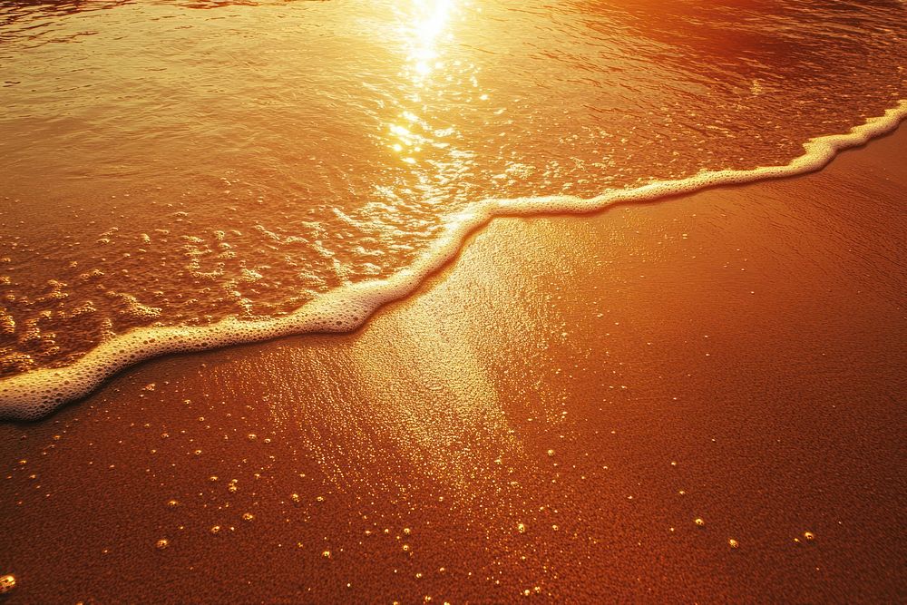 Beautiful sunset beach water reflection | Free Photo - rawpixel