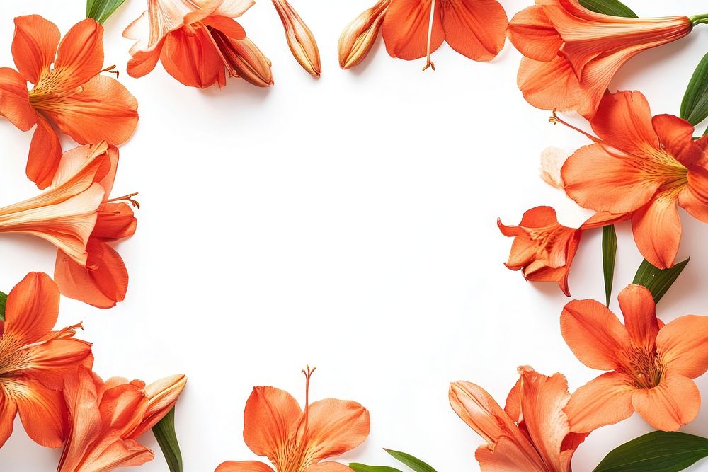 Orange flowers frame background petals | Free Photo - rawpixel