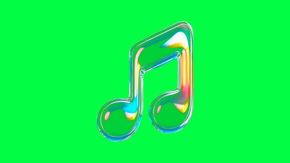 Colorful 3D music note green | Free Photo - rawpixel
