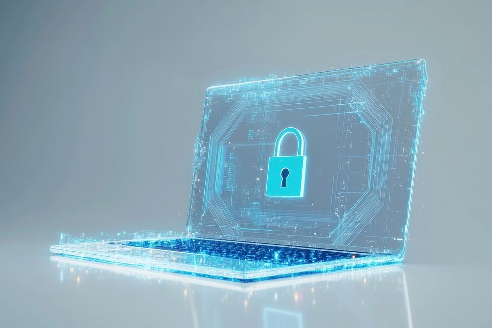 Padlock laptop screen security digital | Free Photo Illustration - rawpixel