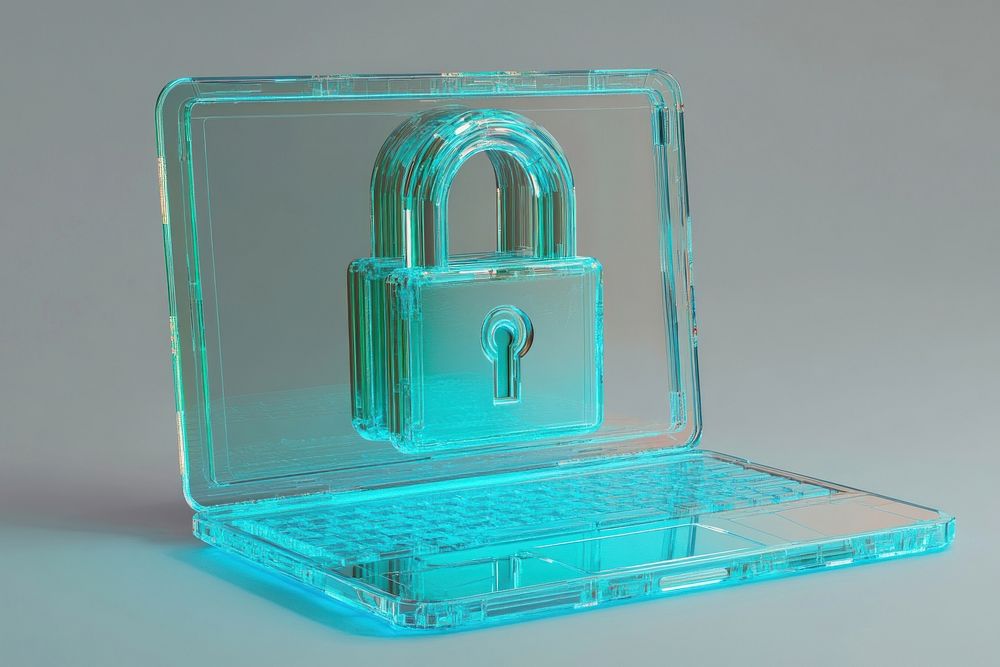 Padlock laptop screen security transparent | Free Photo Illustration ...