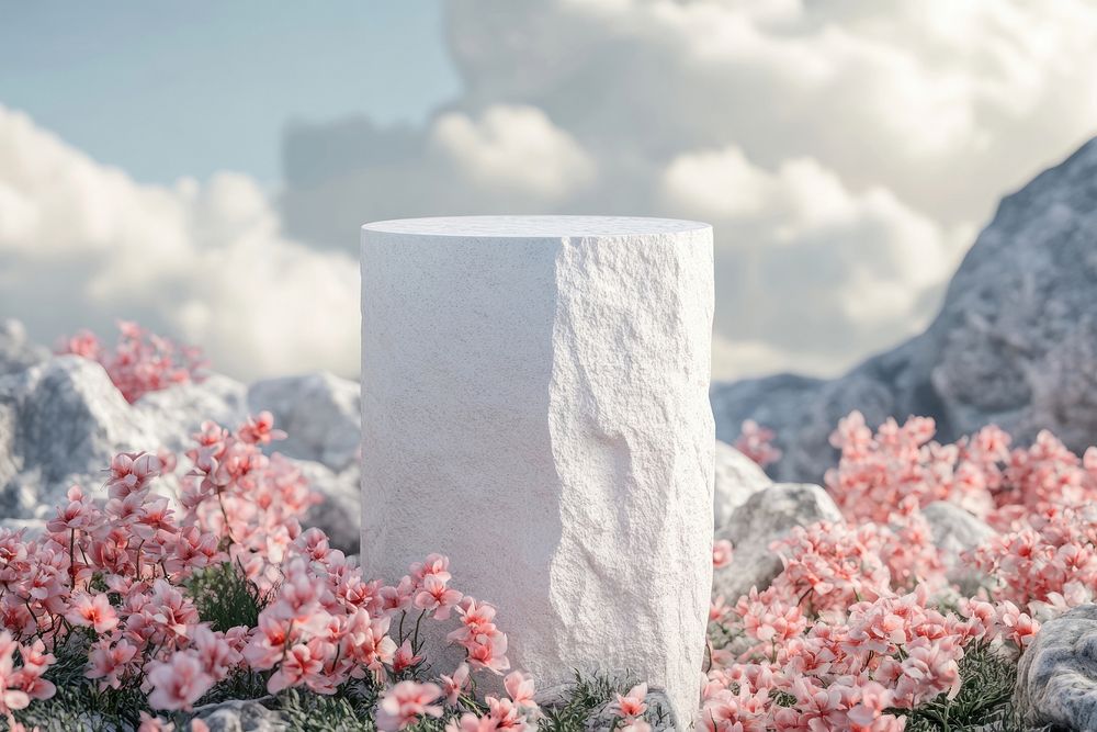 white stone pillar surrounded pastel | Free Photo - rawpixel