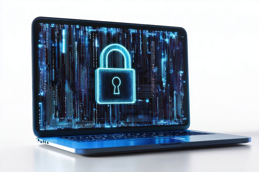 Padlock laptop screen security computer | Free Photo Illustration ...