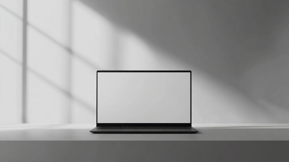 Blank white screen laptop minimalist | Free Photo - rawpixel